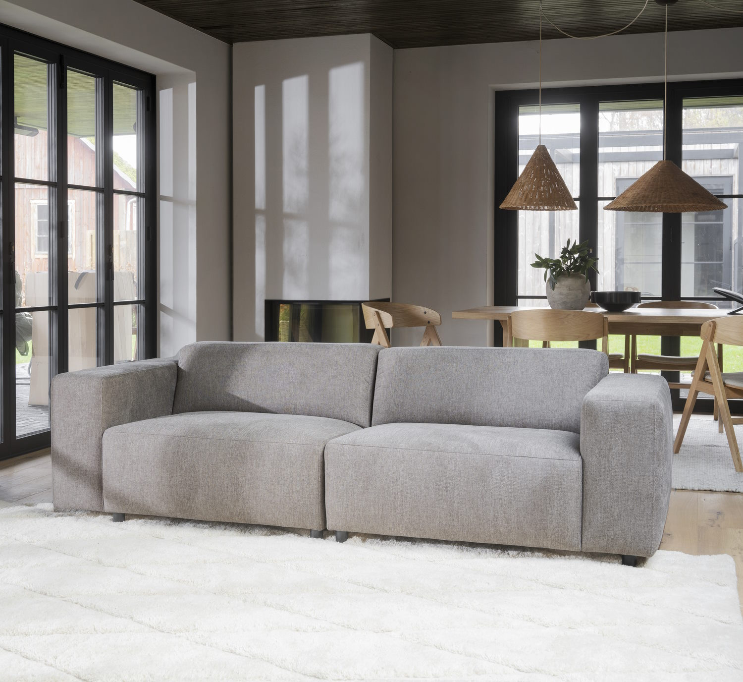 Rowico Willard sohva 3-istuttava 236 cm beige - Kaluste-Kaverit Verkkokauppa